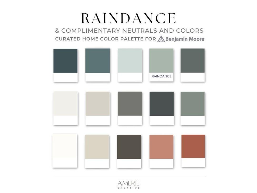 Raindance Benjamin Moore Paint Color Palette Whole House Paint Color ...