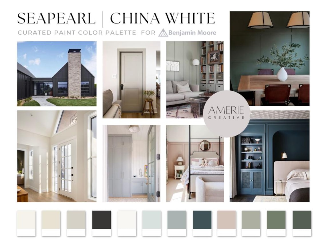 China White Benjamin Moore Paint Palette Seapearl Whole House Paint ...