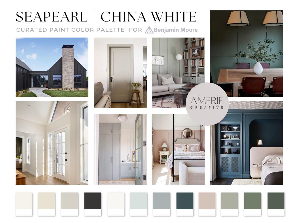 China White Benjamin Moore Paint Palette Seapearl Whole House Paint ...