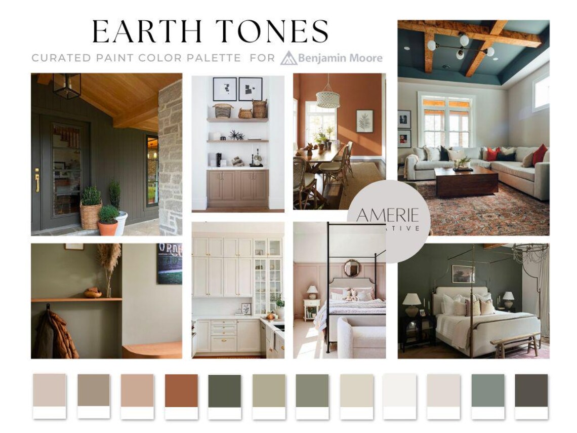 Earth Tone Paint Color Palette Benjamin Moore Paint Palette Earthy ...