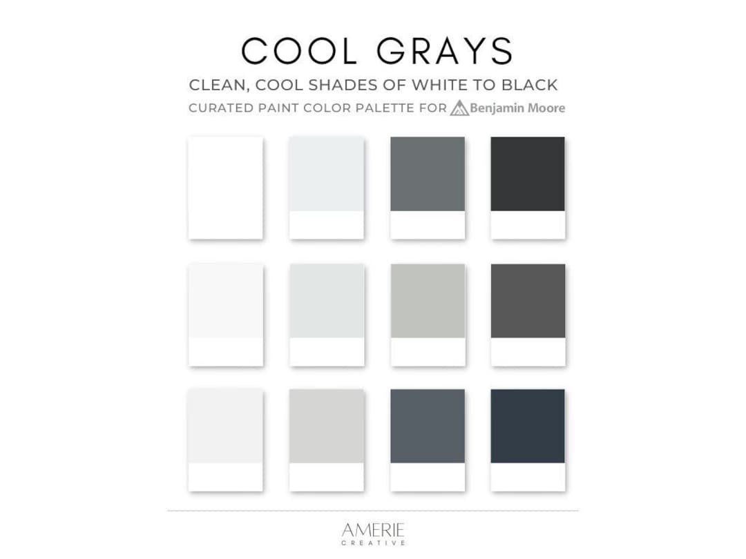 Cool Grey Neutral Paint Farbpalette Benjamin Moore weiß - Etsy Österreich