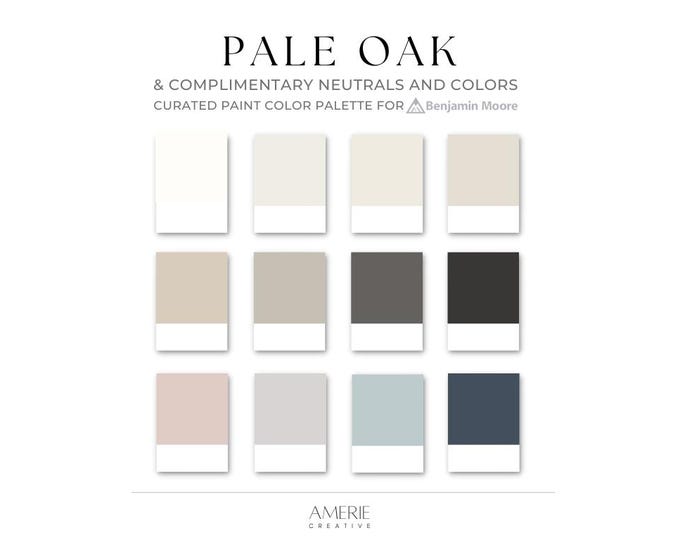 PALE OAK Benjamin Moore Color Palette Pale Oak Color Palette Pale Oak ...