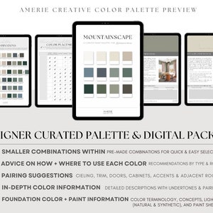 Mountain House Paint Color Palette Benjamin Moore Paint Scheme Modern ...