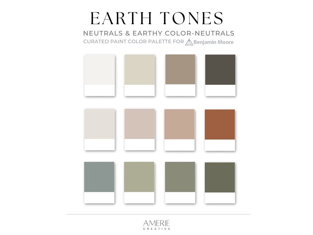 Earth Tone Paint Color Palette Benjamin Moore Paint Palette Earthy ...