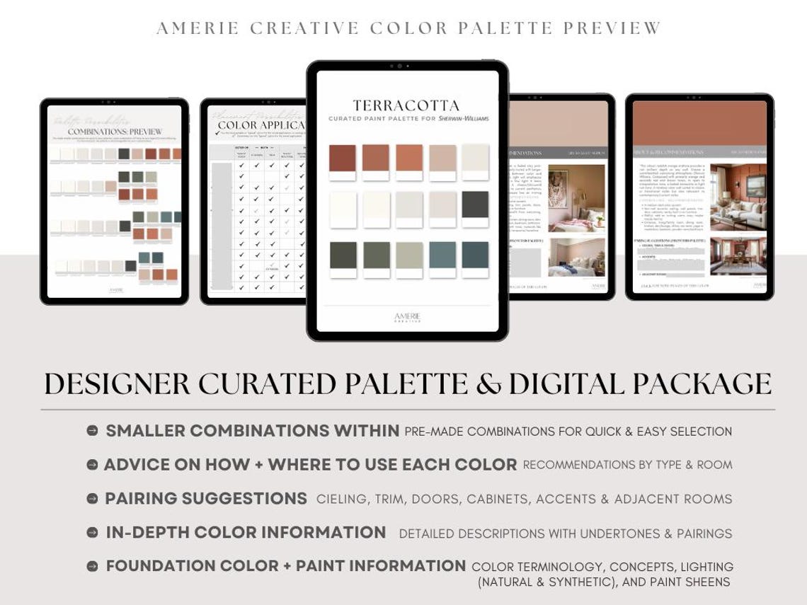 Terracotta Paint Color Palette Sherwin Williams Paint Palette Terra ...