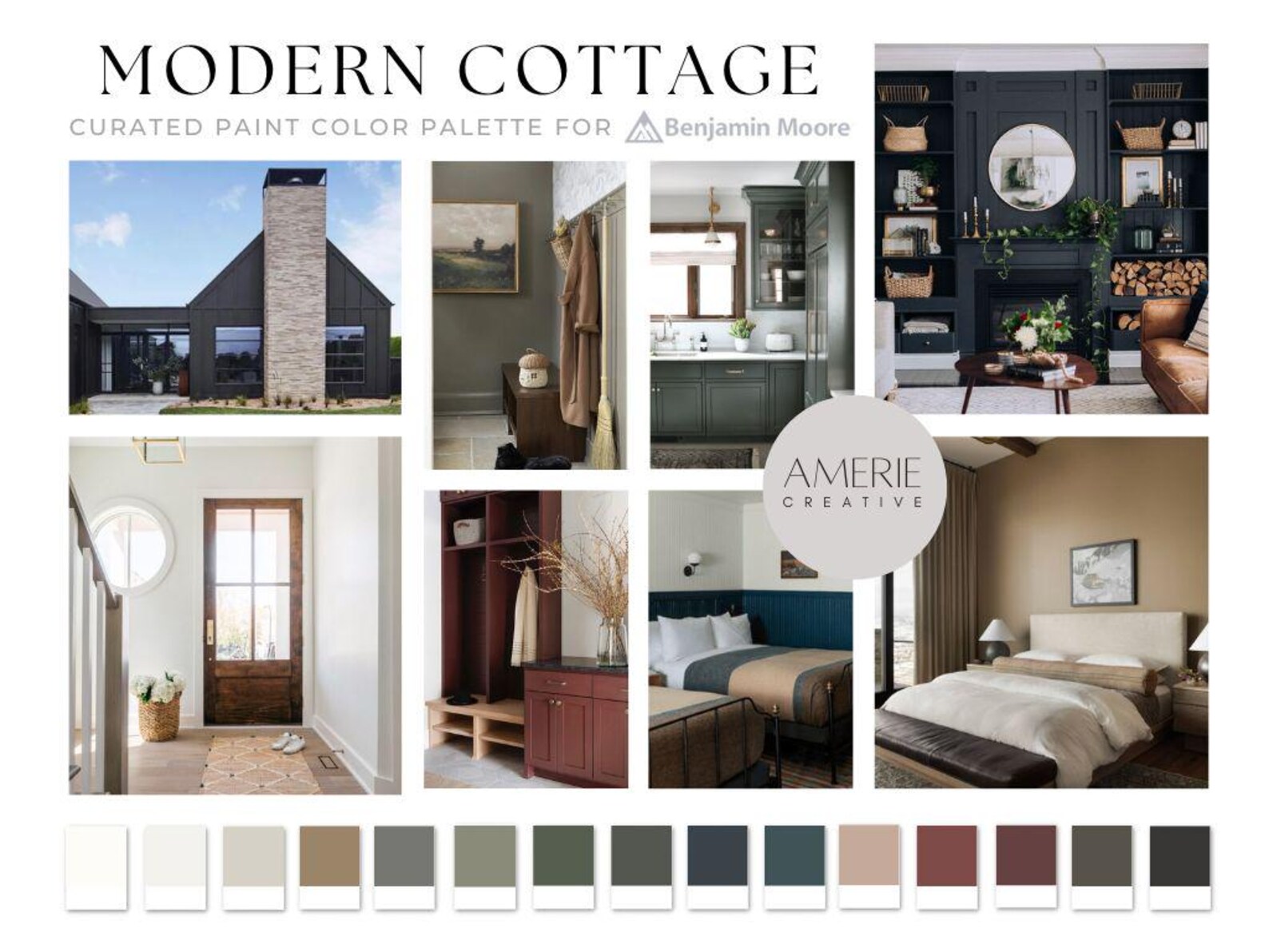 Modern Cottage Color Palette Benjamin Moore Paint Color Palette ...