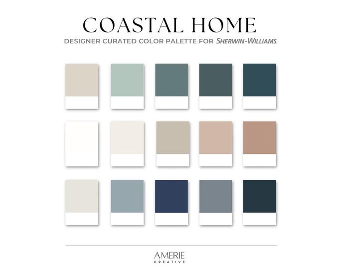 Benjamin Moore WYTHE BLUE Color Palettes, Coastal Color Scheme, Wythe ...