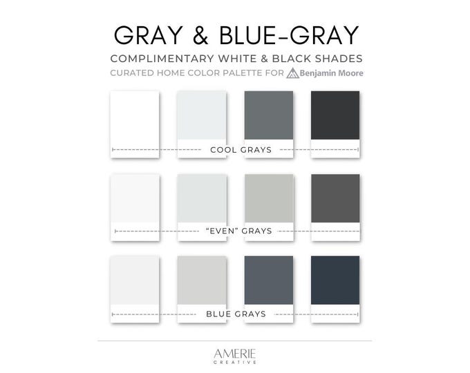 BALBOA MIST Benjamin Moore Color Palette Whole House Paint Palette ...