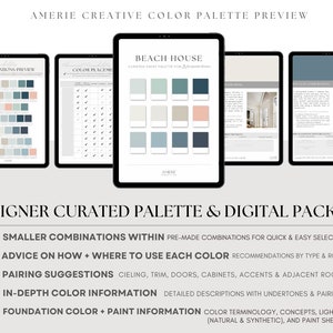 Beach House Paint Color Palette Benjamin Moore Paint Palette Lakehouse ...