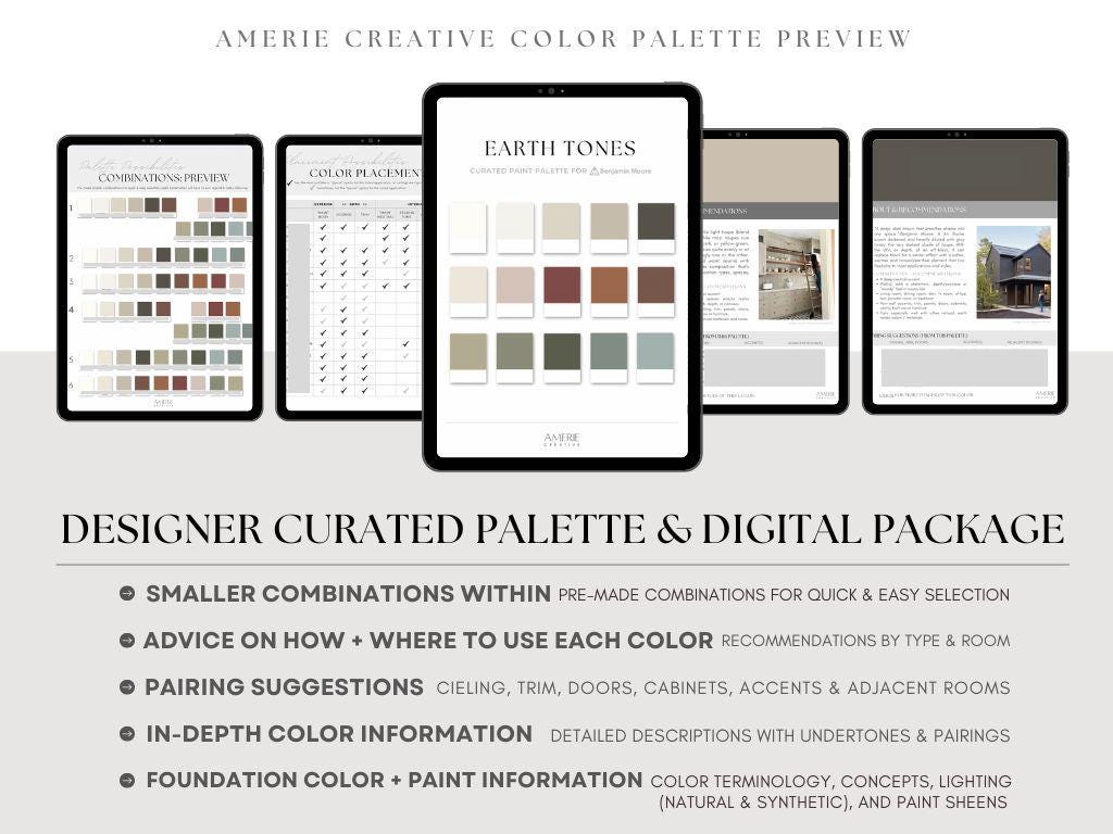 Earth Tones Paint Color Palette Benjamin Moore Paint Palette | Earthy ...