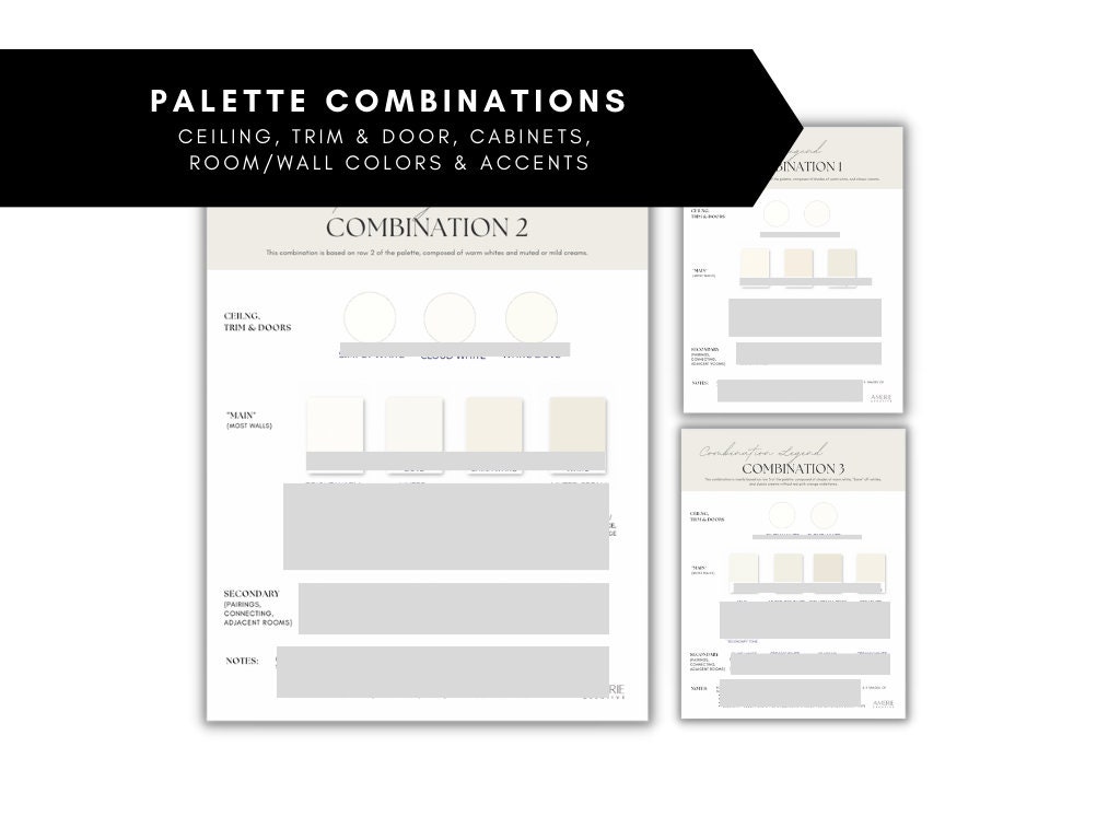 Warm White & Cream Paint Color Palette Benjamin Moore Simply White ...