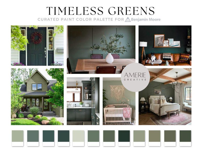 Green Paint Color Palette Benjamin Moore Green Paint Colors Green Paint ...