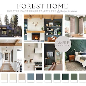 Forest Home Paint Color Palette Benjamin Moore Mountain House Paint ...
