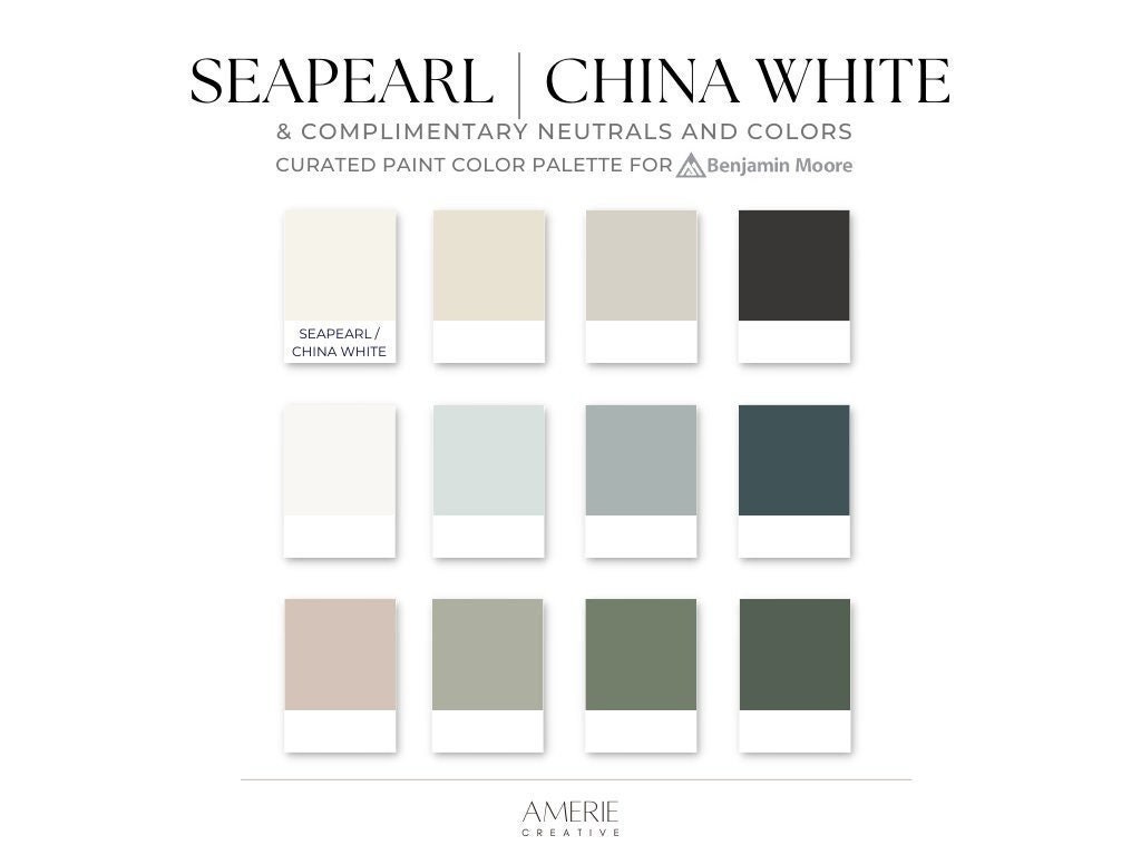 Seapearl China White Benjamin Moore Paint Color Palette Organic Modern ...