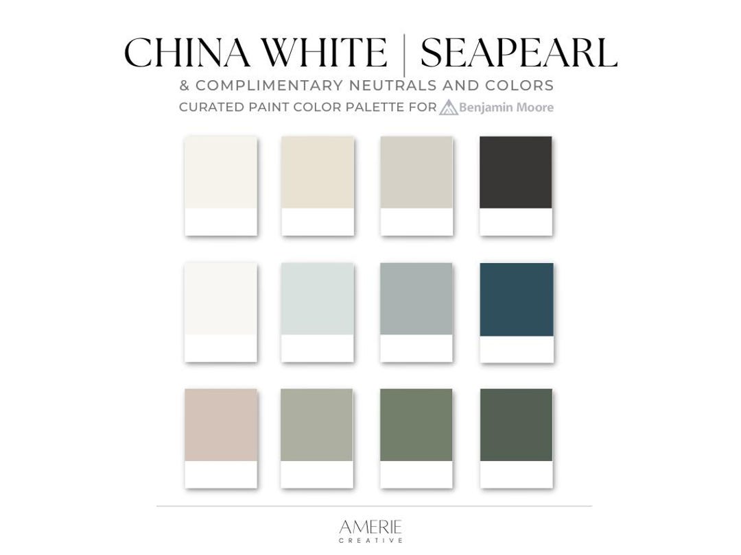 China White Benjamin Moore Paint Palette Seapearl Whole House Paint ...