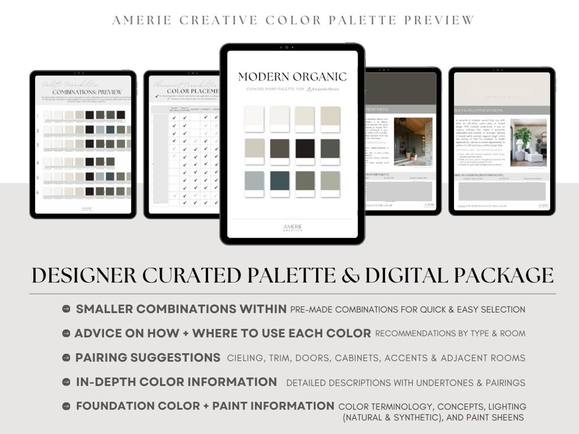 Modern Earthy Neutral Paint Color Palette Benjamin Moore Whole Home ...