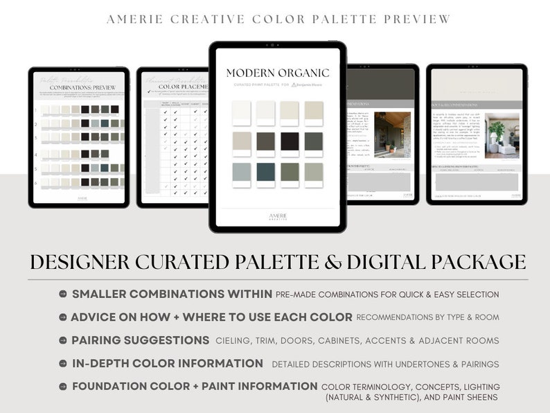 Modern Earthy Neutral Paint Color Palette Benjamin Moore Whole House ...