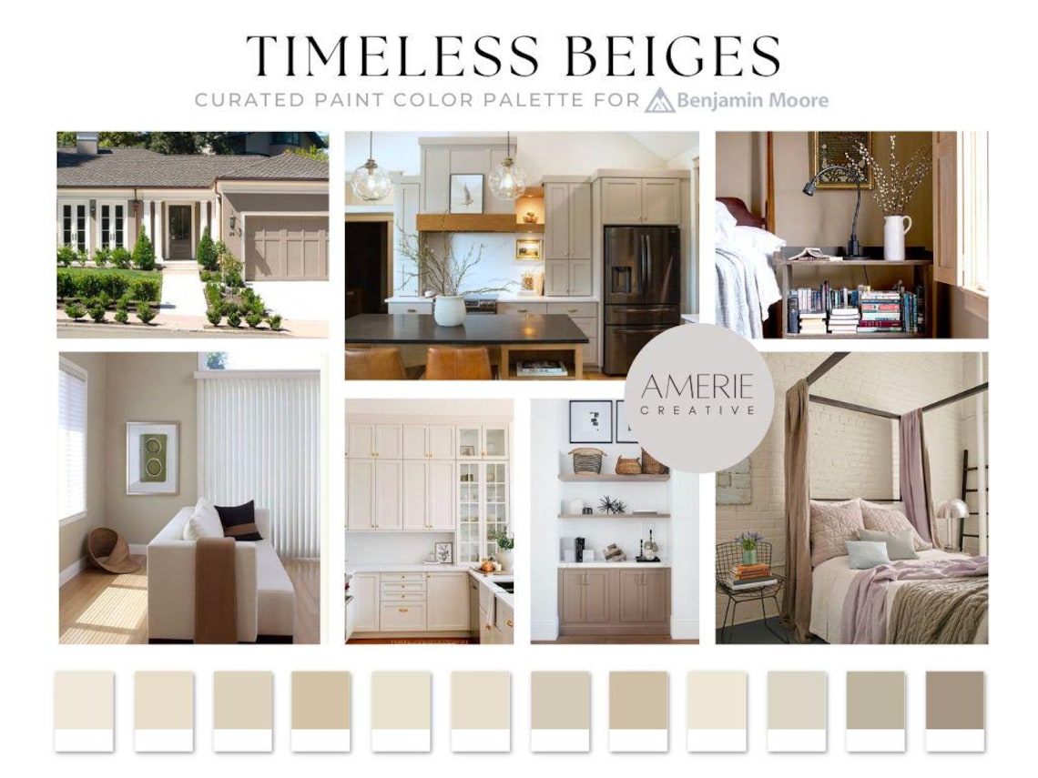 Beige Paint Color Palette | Beige Benjamin Moore Paint Palette Whole ...
