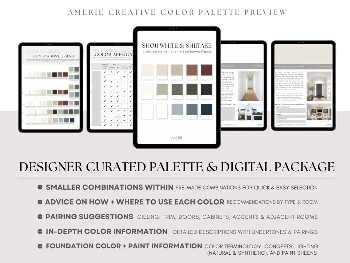 Shoji White Paint Color Palette Shiitake Sherwin Williams Paint Palette ...