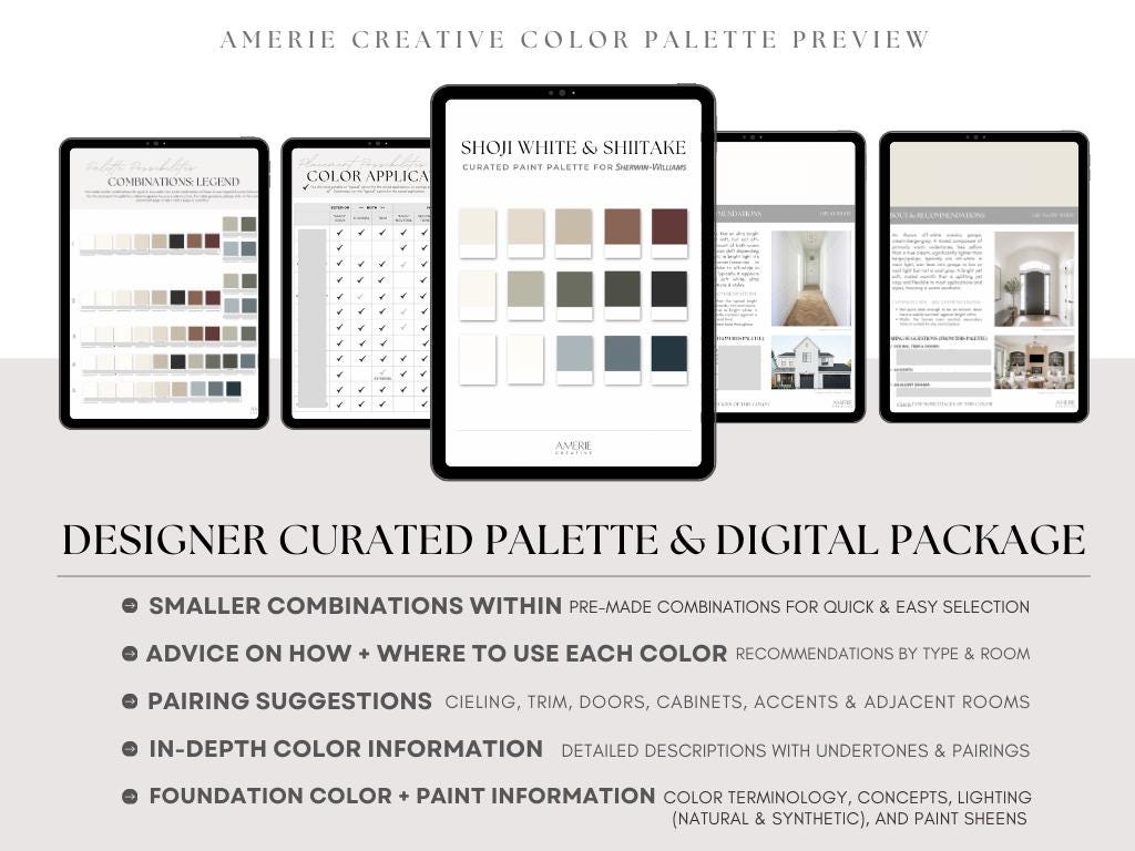 Shoji White Paint Color Palette Shiitake Sherwin Williams Paint Palette ...