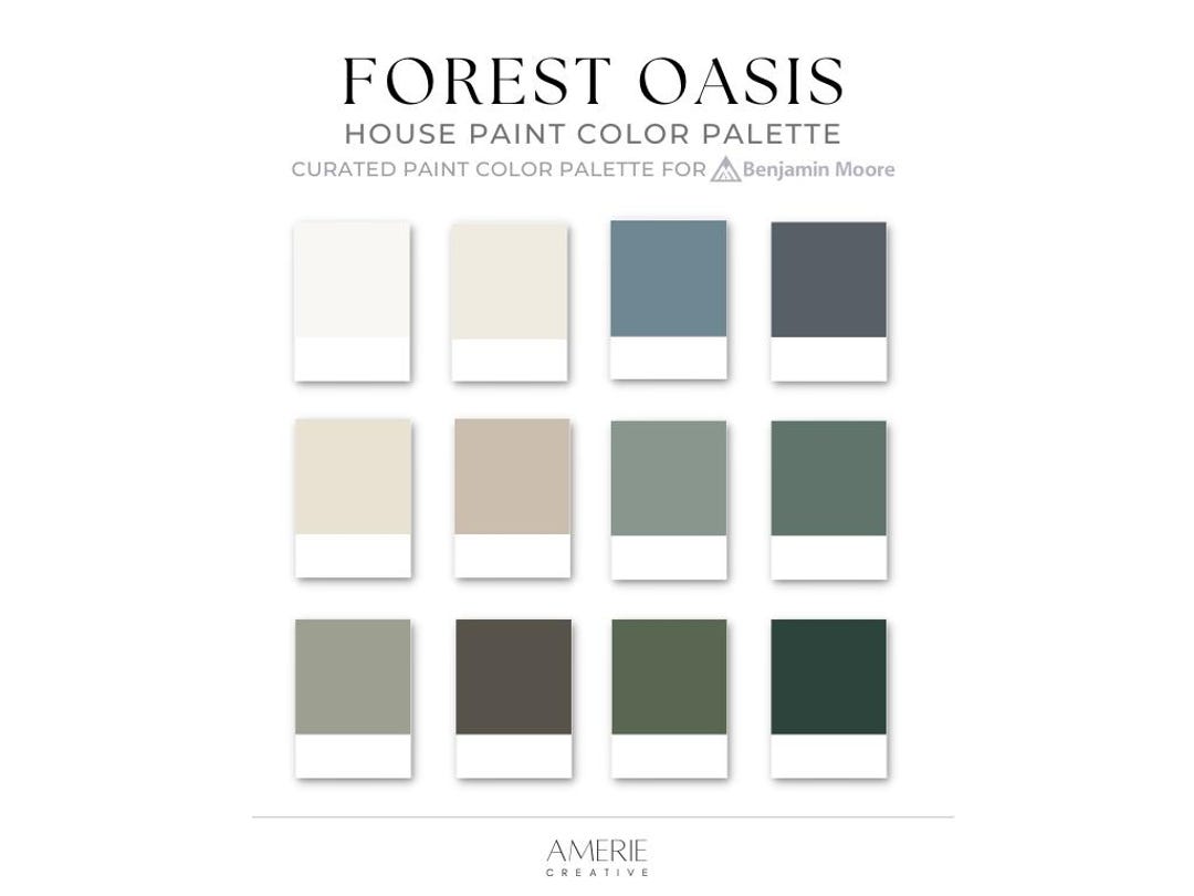 Forest Home Paint Color Palette Benjamin Moore Mountain House Paint ...