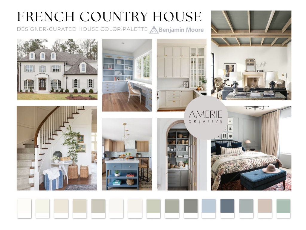 French Country House Color Palette Benjamin Moore Paint Palette French ...