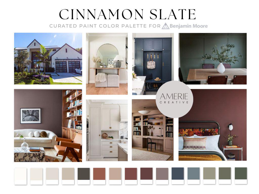 Cinnamon Slate Benjamin Moore Paint Palette | Whole House Paint Color ...