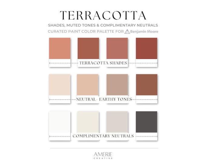 Sherwin Williams Warm Rust Earth Tones Paint Palette (digital Download ...