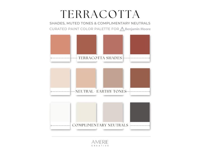 Terracotta Paint Color Palette Benjamin Moore Terra Cotta Rust Paint ...