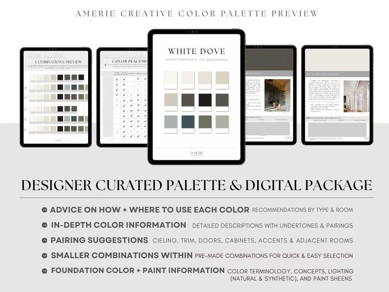 White Dove Palette Benjamin Moore Paint Color Palette White Dove Color ...