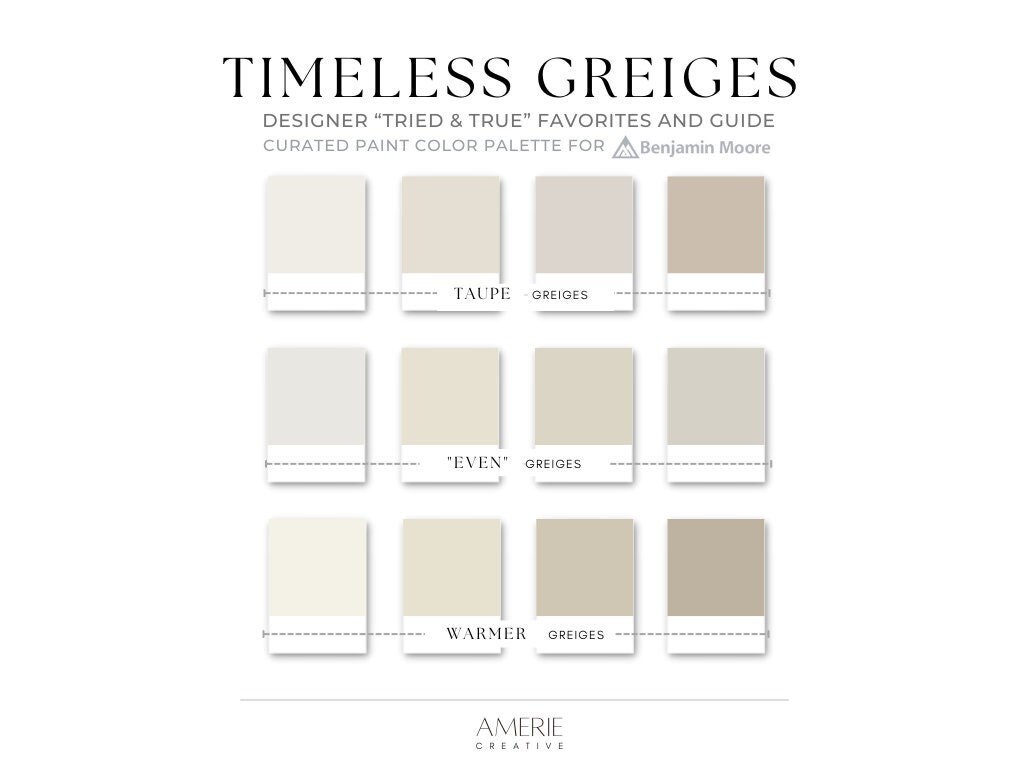 Greige Benjamin Moore Paint Color Palette House Paint Color Scheme ...