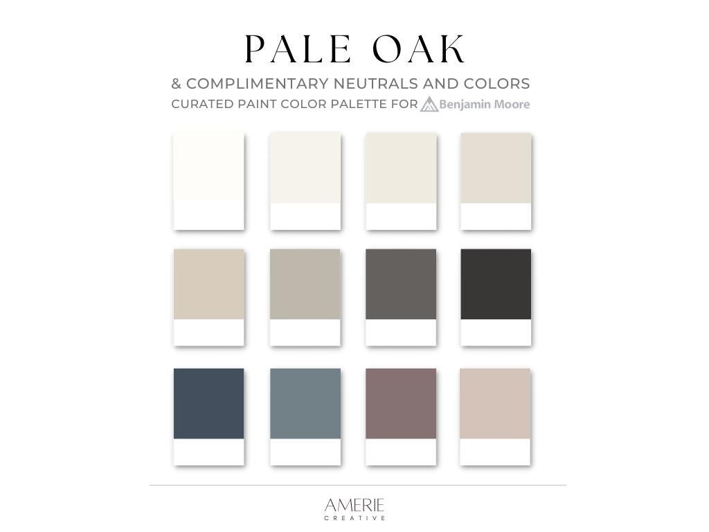 Pale Oak Color Palette Benjamin Moore Paint Palette Whole Home Color ...