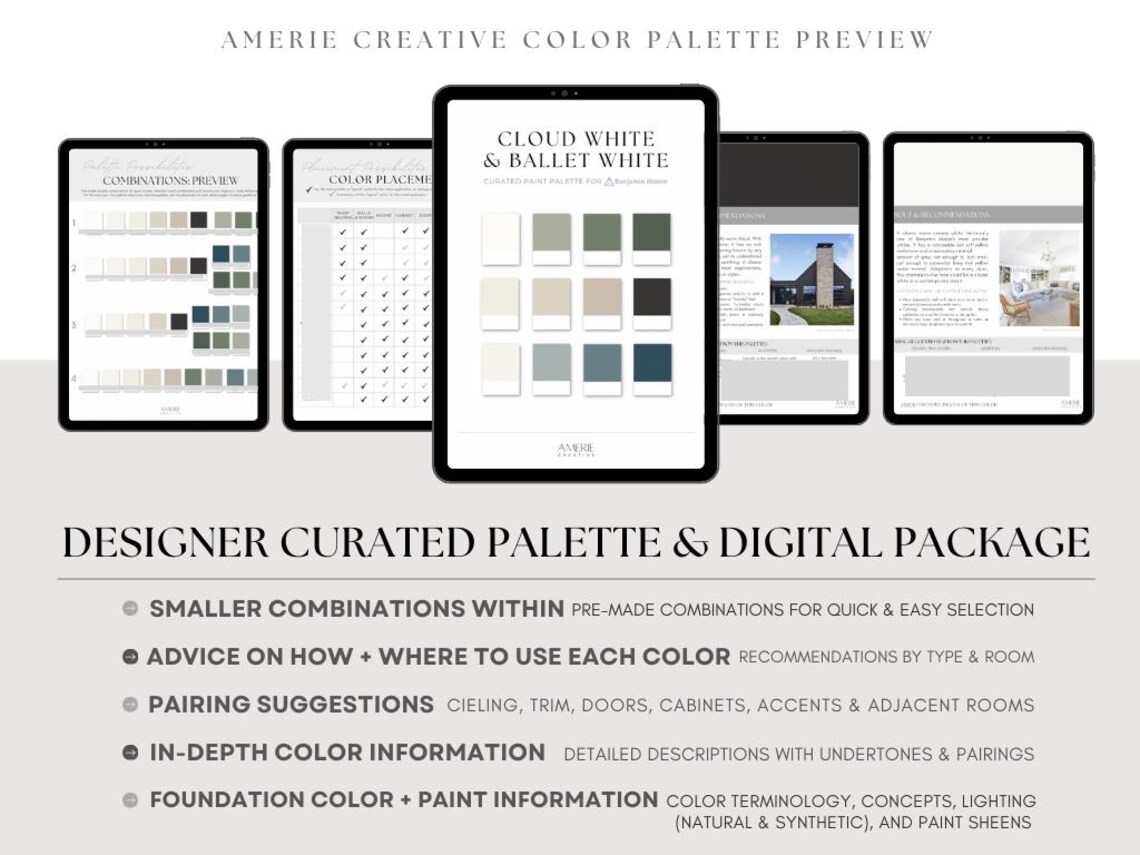 Cloud White Color Palette Benjamin Moore Paint Palette Ballet White ...