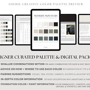 Modern Mountain House Paint Color Palette Benjamin Moore Paint Palette ...