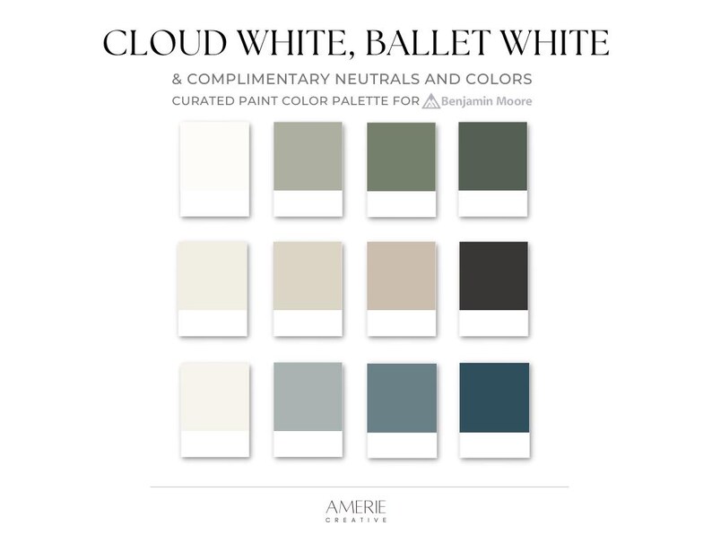 Cloud White Color Palette Benjamin Moore Paint Palette Ballet White ...