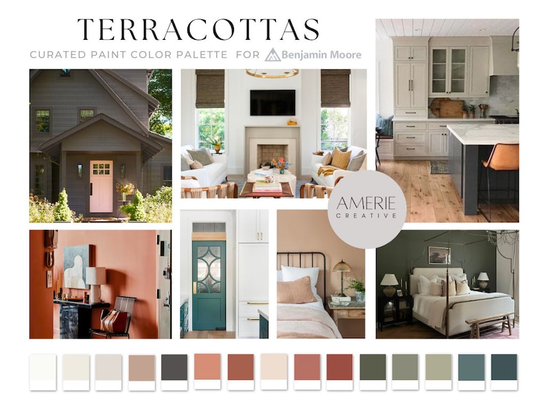 Terracotta Benjamin Moore Paint Color Palette Terra Cotta Teal Dark ...