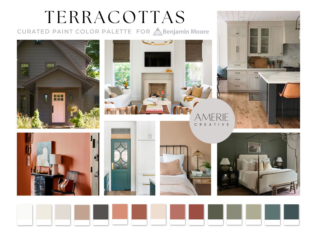 Terracotta Benjamin Moore Paint Color Palette Terra Cotta Teal Dark ...