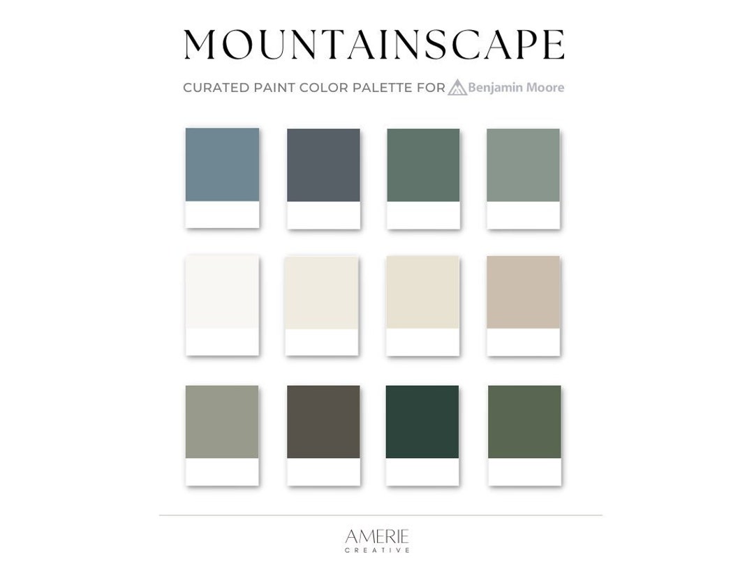 Mountain House Paint Color Palette Benjamin Moore Paint Scheme Modern ...