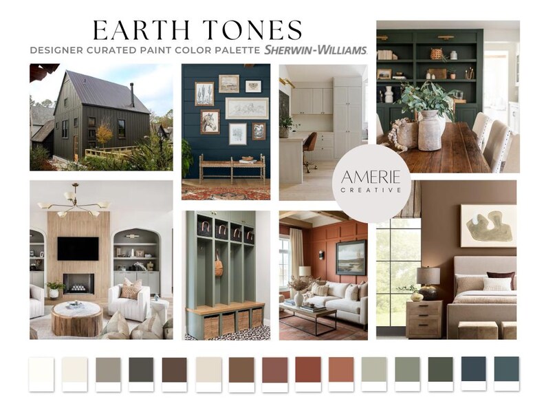 Earth Tones Paint Color Palette Sherwin Williams Paint Palette | Whole ...