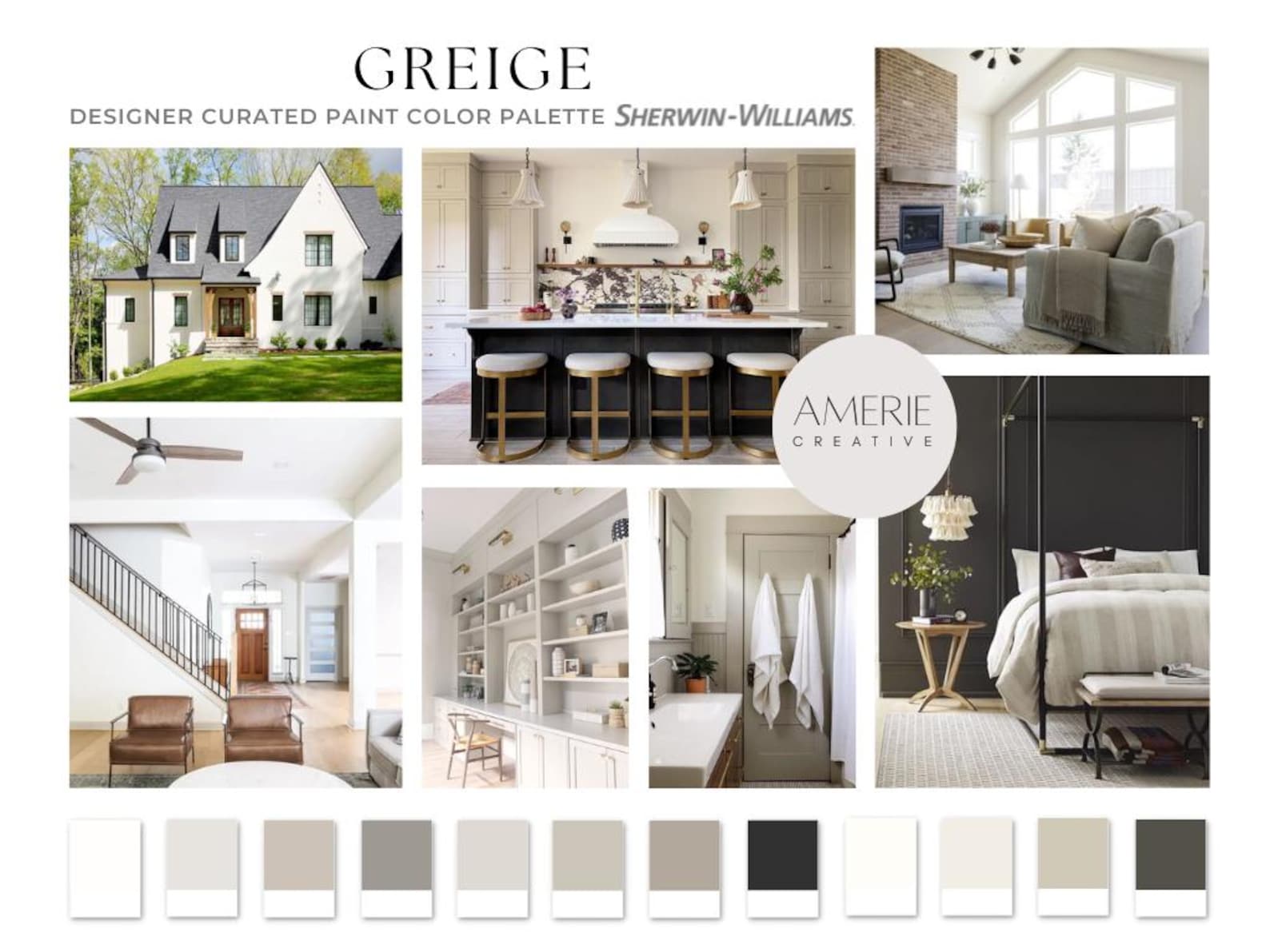 Greige Paint Color Palette Sherwin Williams Paint Palette Greige House ...