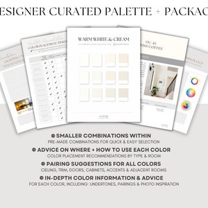 Warm White & Cream Paint Color Palette Benjamin Moore Simply - Etsy