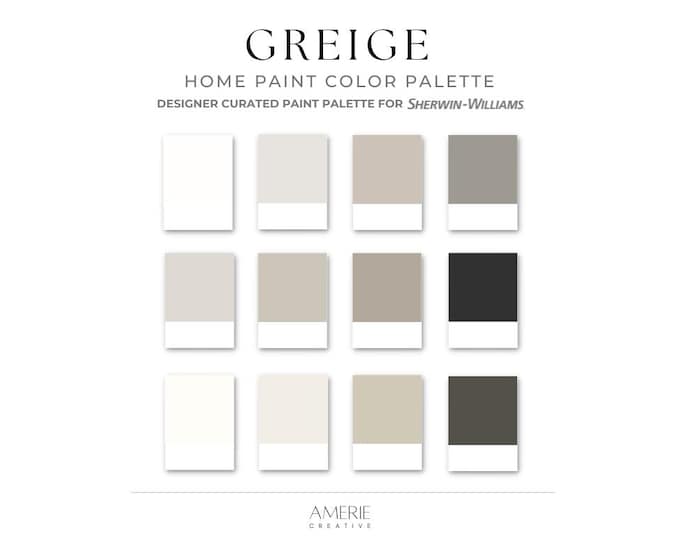 Sherwin Williams Greige Color Palette, Timeless Paint Colors, Warm ...