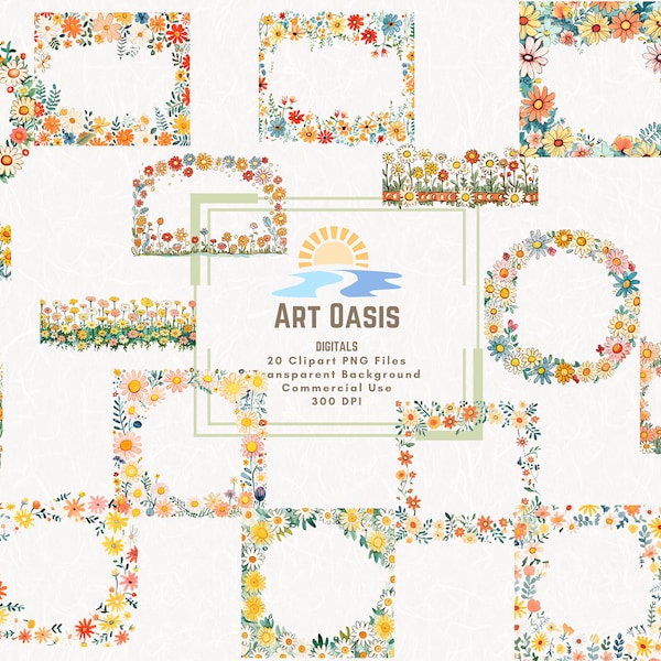 April Clipart Border - Etsy