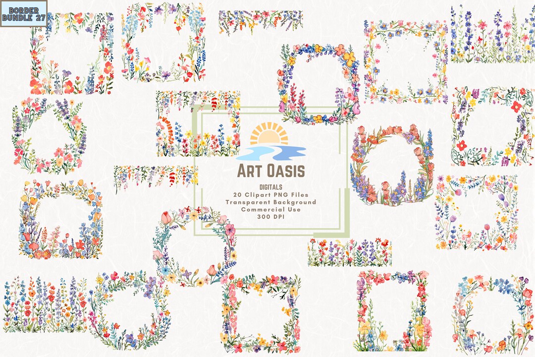 20 Colorful Larkspur July Birth Month Borders PNG Wreaths and Floral ...