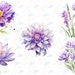 Watercolor Colorful Purple Lavender Flowers Floral Clipart Bundle of 20 ...