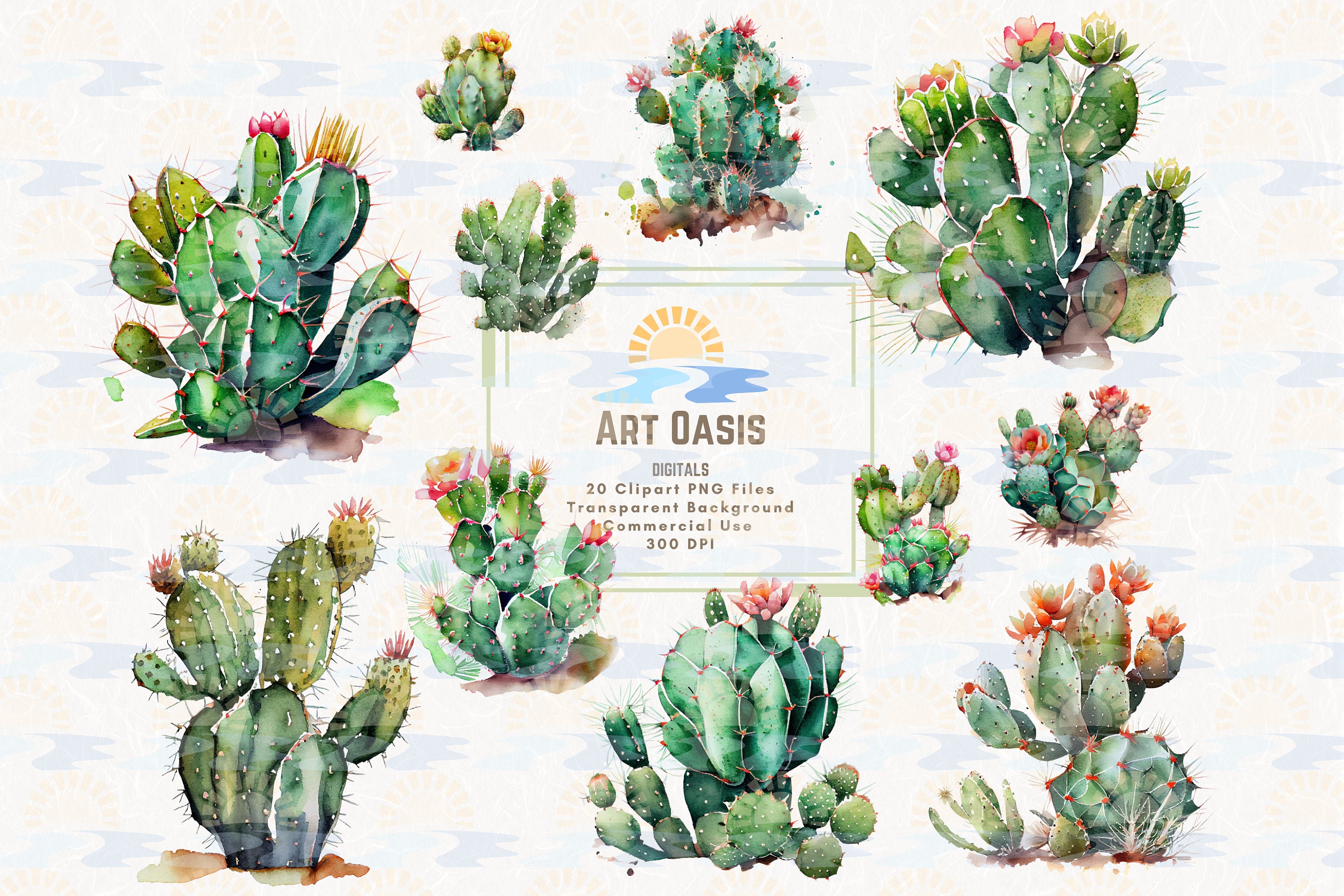 Watercolor Western Clipart Mega Bundle of 100 Cowboy Cactus - Etsy