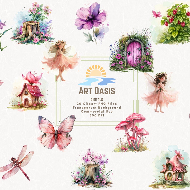 Fairy Garden Clipart - Etsy