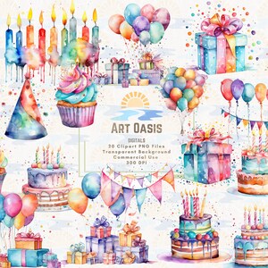 Watercolor Clipart Bundles Lifetime Full Store Access Bonus Wall Art ...