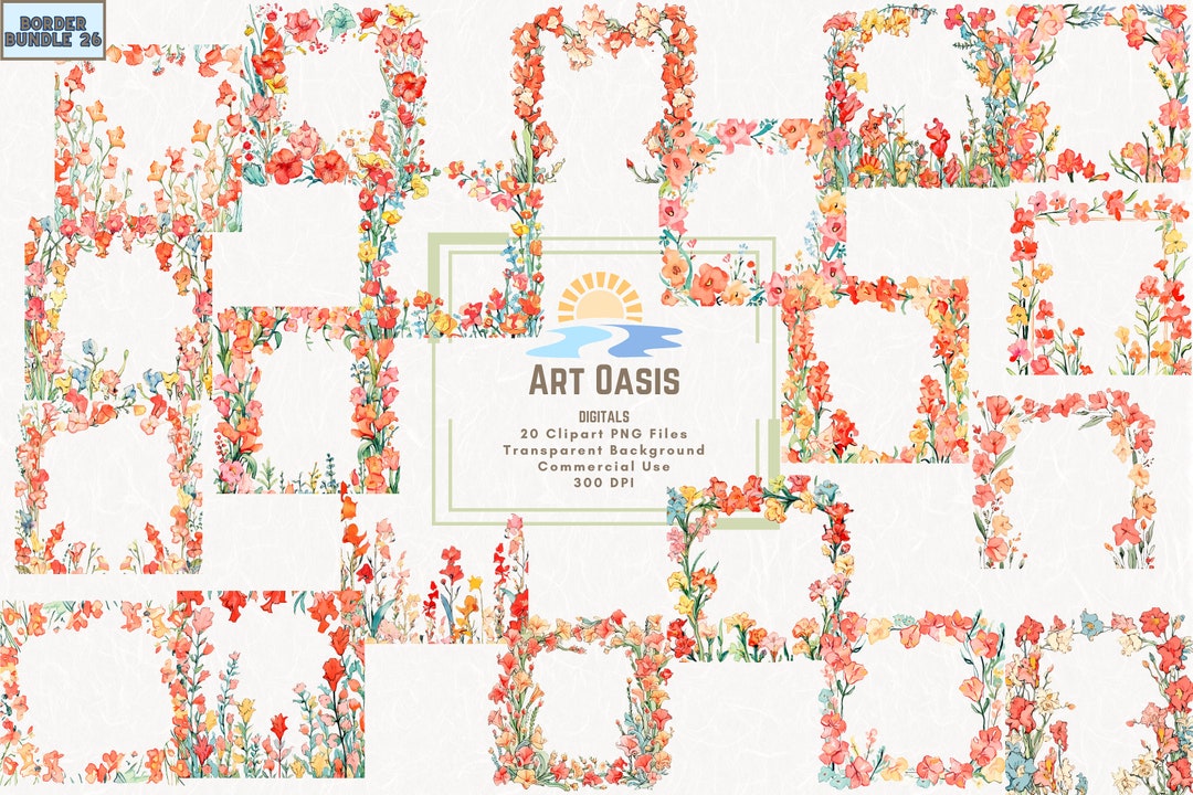 20 Colorful Gladiolus Birth Month Borders PNG August Wreaths and Floral ...