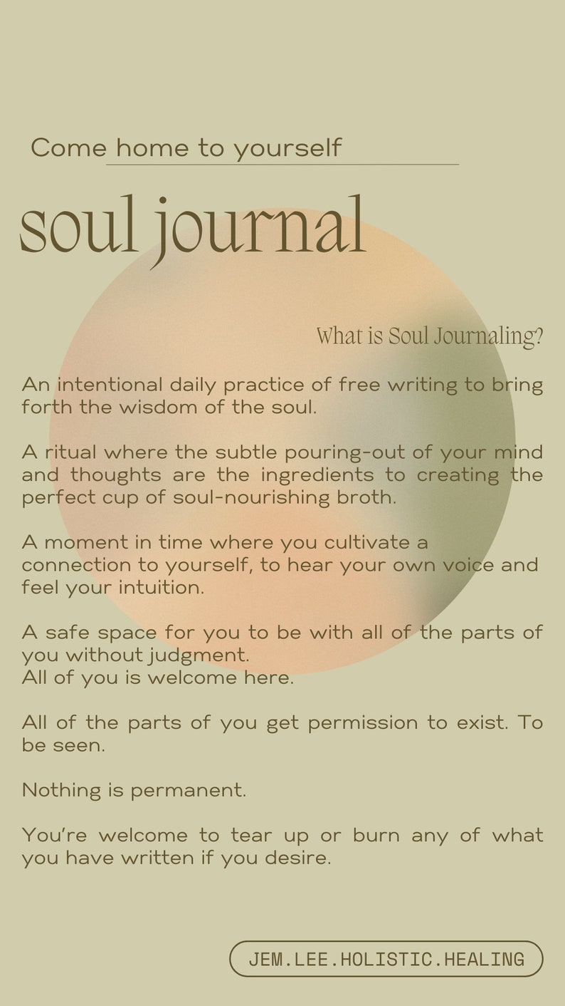 Soul Journal Journal Prompts to Bring You Home to Yourself - Etsy